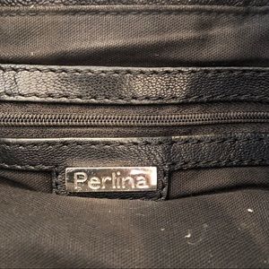 Perlina | Bags | Perlina Soft Black Leather Purse W Silver Accents ...